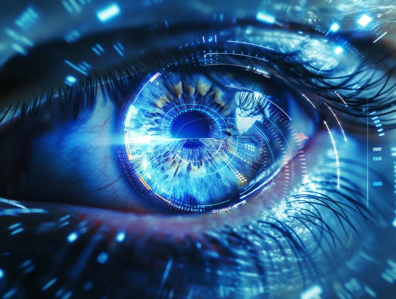 Futuristic Eye with Digital Interface Stock Image - Image of hightech ...