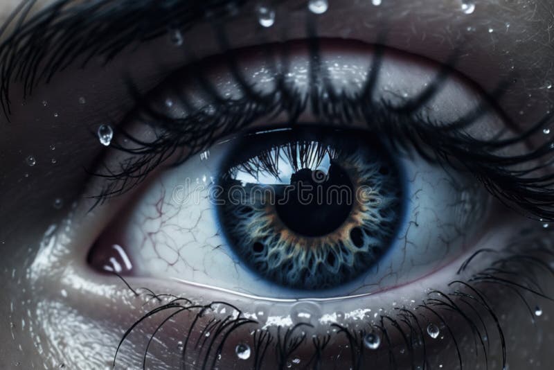 Close Up of a Human Eye. Generative AI Stock Illustration ...