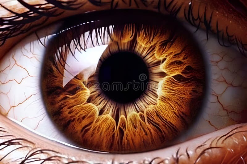 Close Up of Human Eye with Iris. Computer Generated Illustration Stock ...