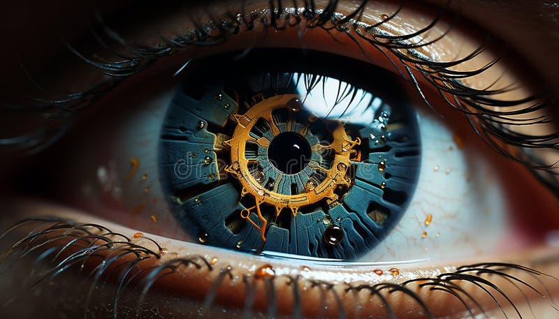Close Up of Human Eye, Looking at Camera, Reflecting Creativity and Beauty Generated by AI Stock ...