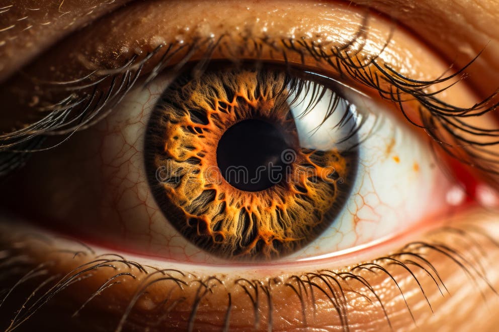 Close Up of Human Eye with Lot of Iris. Generative AI Stock ...