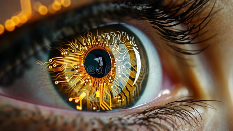 Enhanced Vision with Circuits Integrated into the Human Eye Showcasing ...