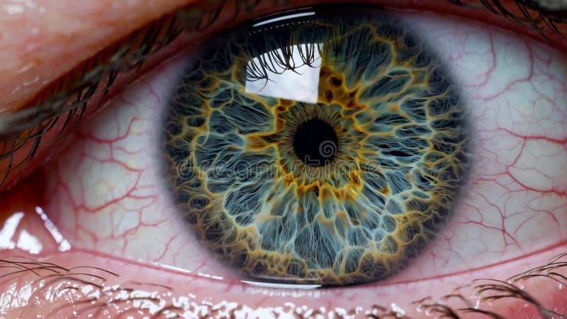 Close-up of a Human Eye Showing Intricate Iris Patterns, Macro ...