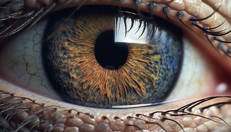 Close Up of a Human Eye, Staring into Nature Generated by AI Stock ...
