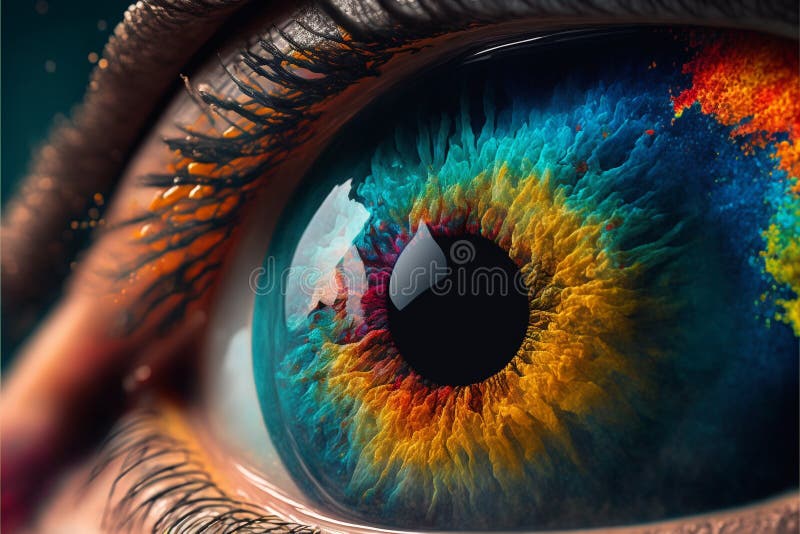 Close up human eye stock illustration. Illustration of person - 269237447