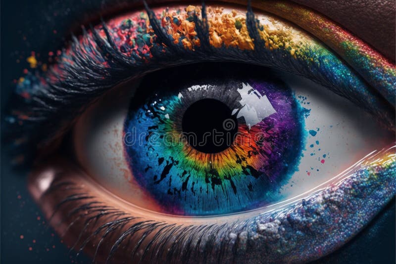 Close up human eye stock illustration. Illustration of face - 269237454