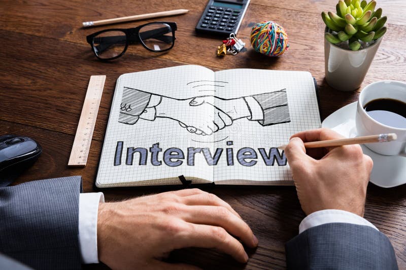 Human Hand Drawing Interview Concept Stock Photo - Image of hire ...