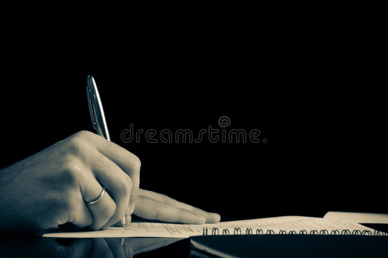 Close Up Human Hand Signing on Formal Paper at the Stock Photo - Image ...