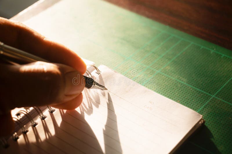 Close Up Human Hand Writing. Stock Photo - Image of correspondence ...