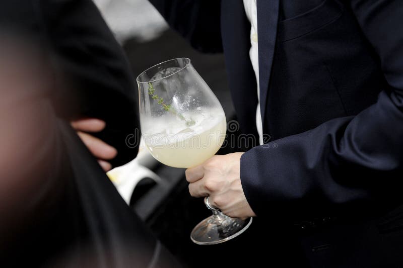 Close-up of Human Hands with Cocktail Stock Image - Image of business ...