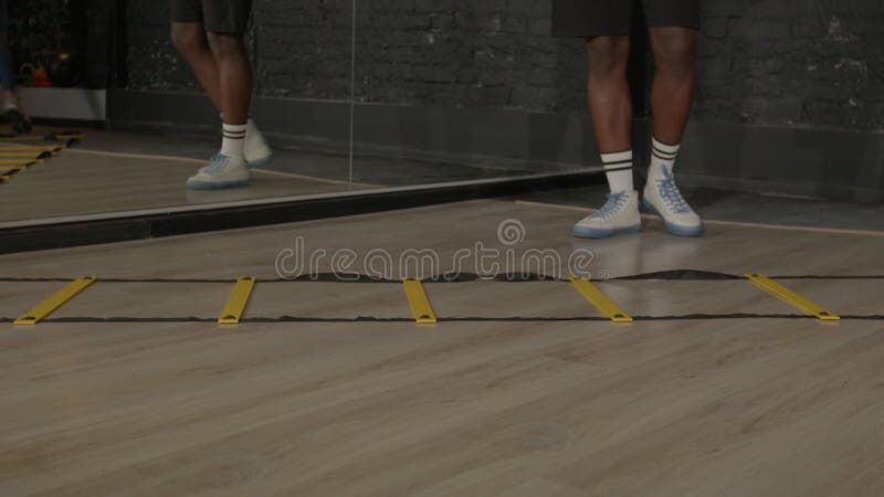 Close-Up of Human Legs Doing Cardio Intense Workout Using Agility ...
