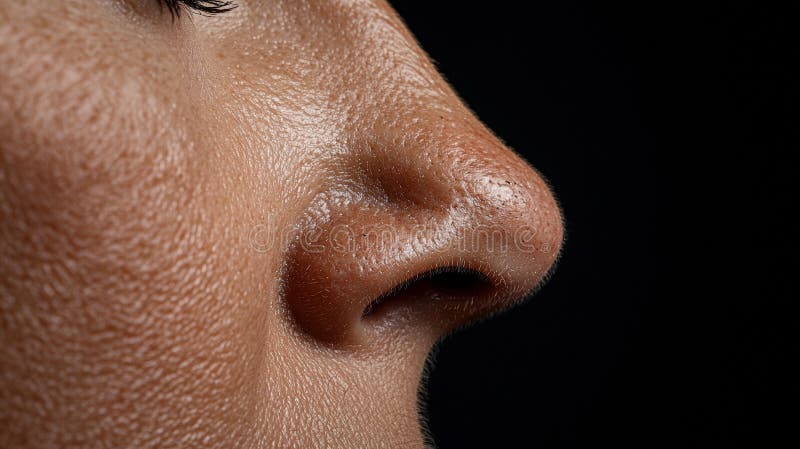 Close Up of a Human Nose with Pores. Stock Illustration - Illustration of respiratory, anatomy ...
