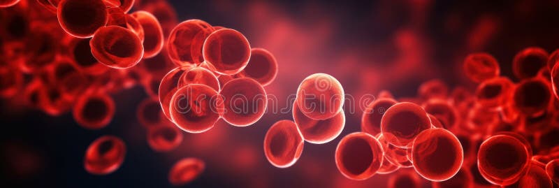 Close Up of Human Red Blood Cells Stock Illustration - Illustration of ...