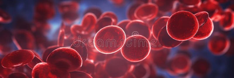 Close Up of Human Red Blood Cells Stock Illustration - Illustration of ...