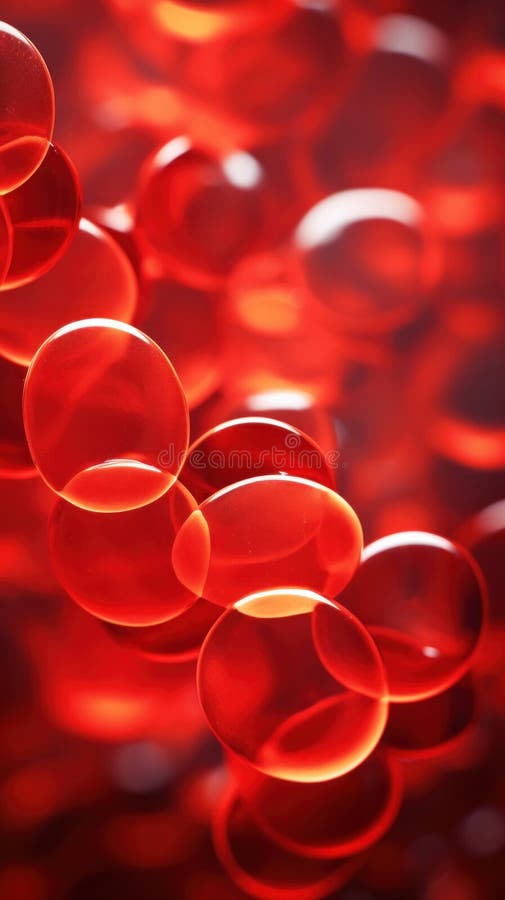 Close Up of Human Red Blood Cells Stock Illustration - Illustration of ...
