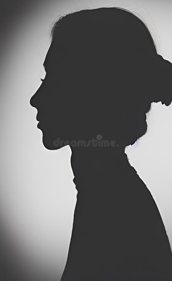 Human Silhouette in Side Profile Stock Vector - Illustration of girl ...