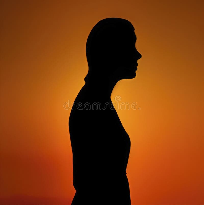 Human Silhouette in Side Profile Stock Vector - Illustration of girl ...