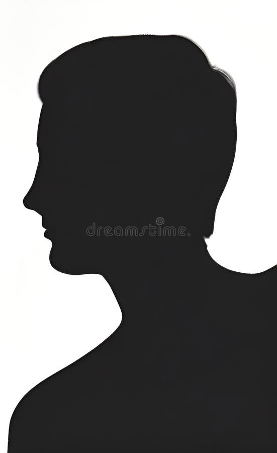 Human Silhouette in Side Profile Stock Vector - Illustration of hair ...