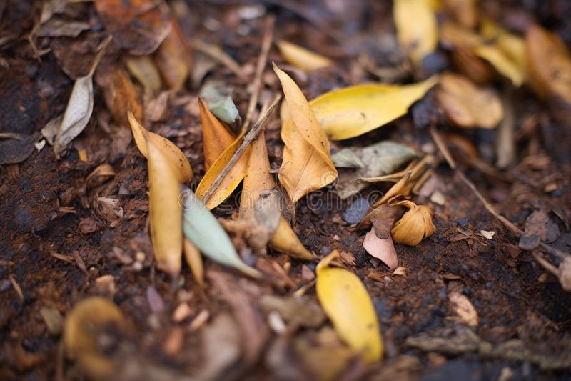 Close-up of Humus Rich Soil in a Decomposed Leaf Litter Area Stock ...