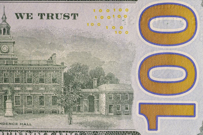 A Close-up of a Hundred US Dollars of a New Sample Stock Image - Image ...