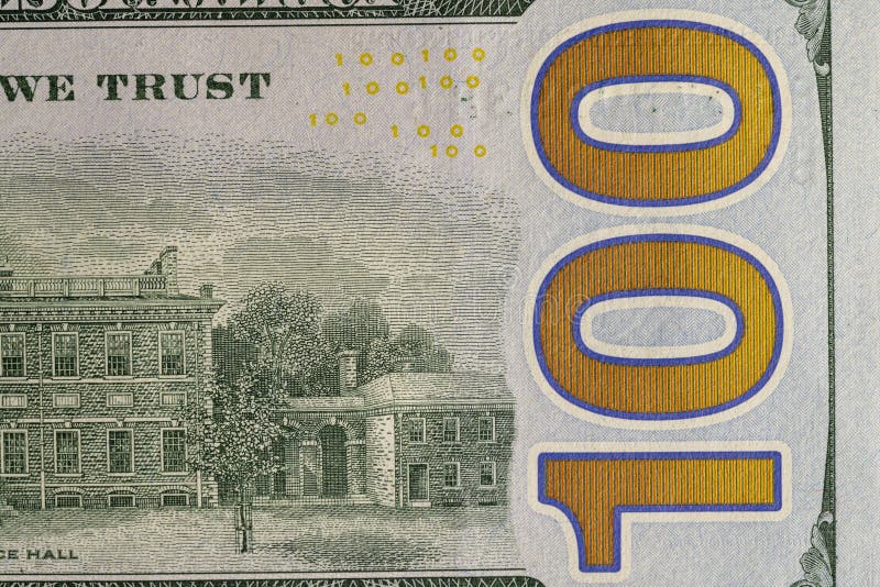 A Close-up of a Hundred US Dollars of a New Sample Stock Image - Image ...