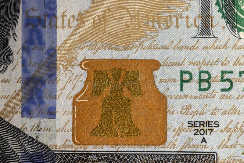 A Close-up of a Hundred US Dollars of a New Sample Stock Image - Image ...