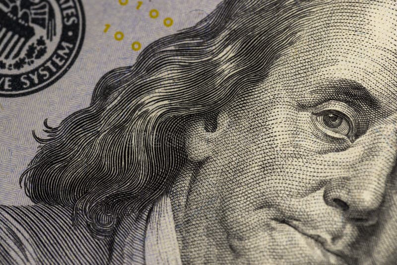 A Close-up of a Hundred US Dollars of a New Sample Stock Photo - Image ...