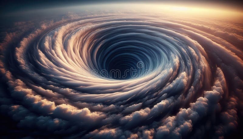 Close-up of Hurricane Center Stock Illustration - Illustration of ...