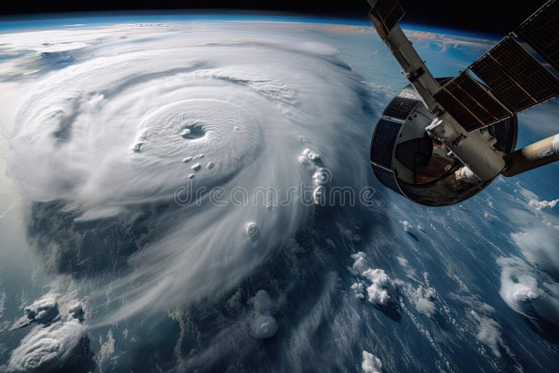 Close-up of Hurricane, with Clouds and Rain in the Background Stock ...
