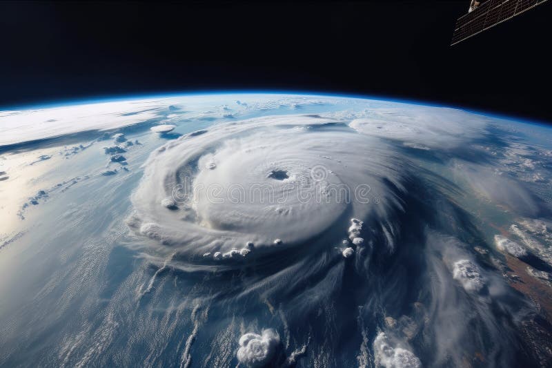 Close-up of a Hurricane, with Clouds and Rain Visible Stock ...