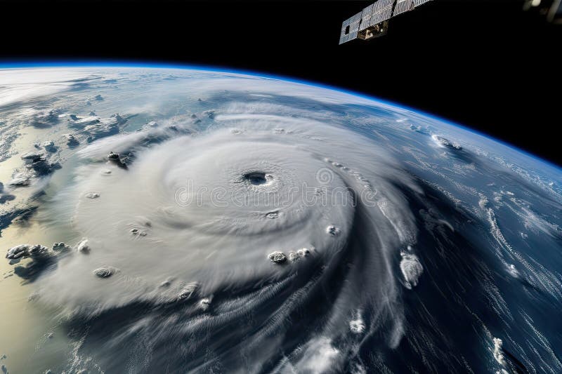 Close-up of Hurricane, with Clouds and Stormy Skies Visible Stock ...