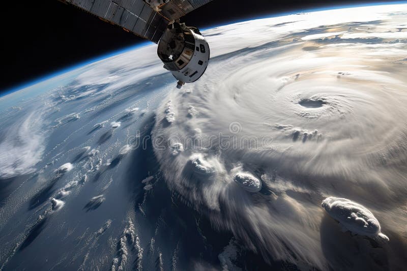 Close-up of Hurricane, with Clouds Swirling and Winds Howling Stock ...