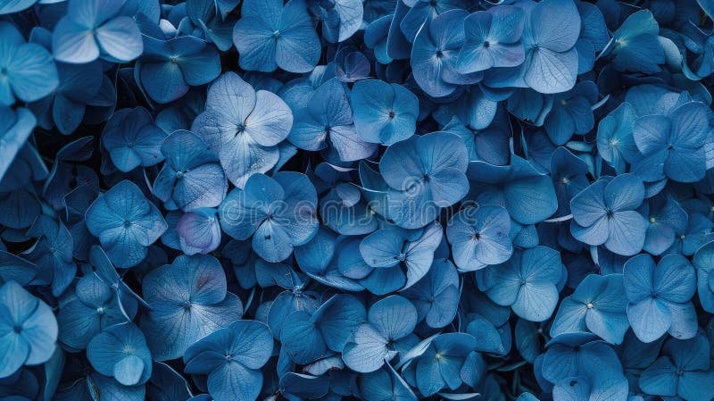 Close-Up of Hydrangea: a Burst of Blue Flowers Creating a Beautiful ...