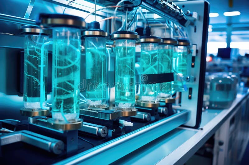 Close-up of Hydrogen Fuel Cells in a Laboratory Stock Image - Image of ...