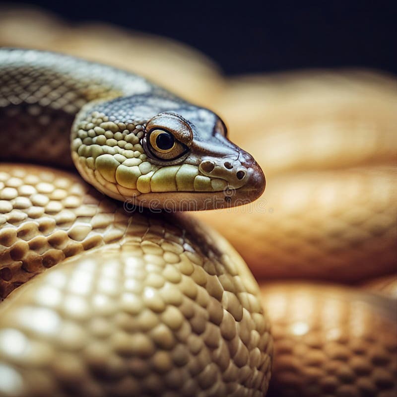 Close Up Hyper Realistic Reptiles Animal Snake Background Image ...