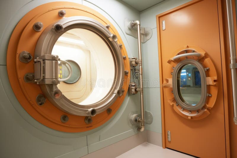 Close-up of the Hyperbaric Chamber Door Seal Stock Illustration ...
