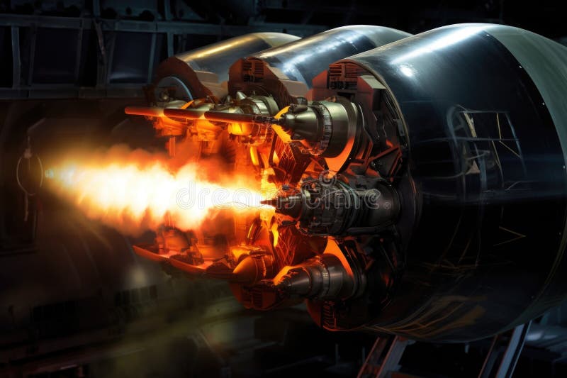 Close-up of Hypersonic Engine Technology Stock Illustration ...