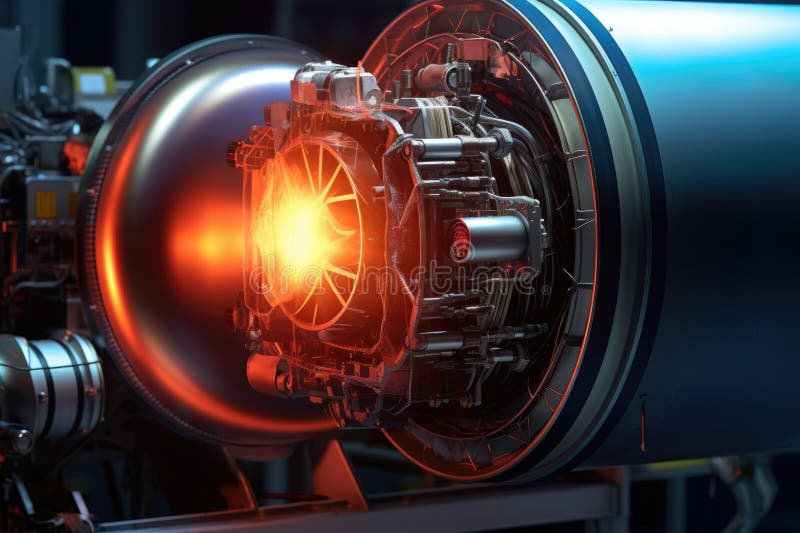 Close-up of Hypersonic Engine Technology Stock Illustration ...