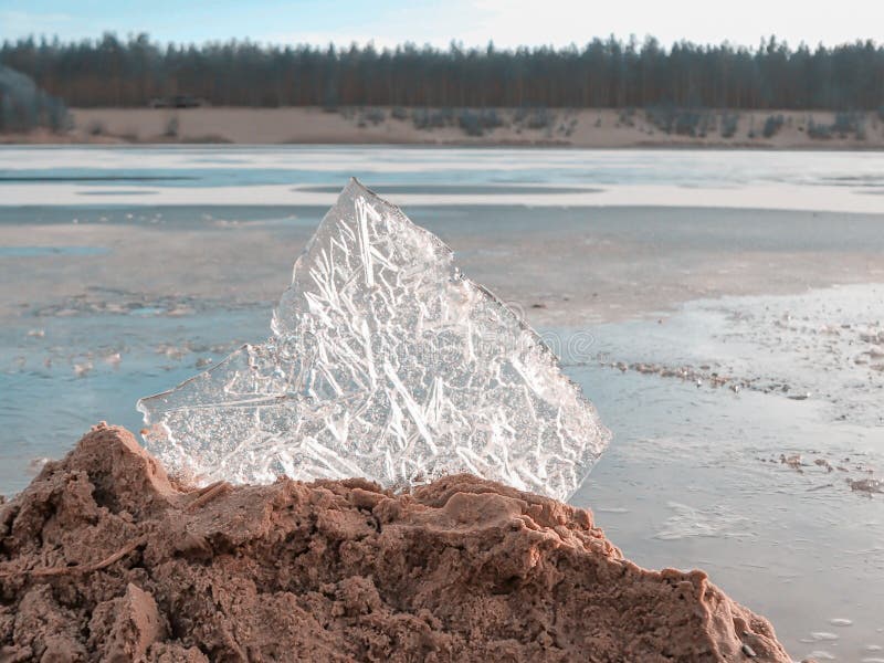 Ice on the beach. stock image. Image of scene, horizon - 178305025