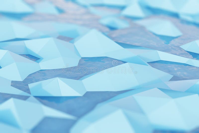 Close Up of Ice Chunks in Water Stock Illustration - Illustration of ...