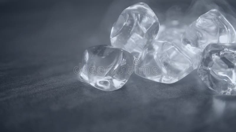 Ice Cube with Steam in for Cold Drink Stock Video - Video of texture ...