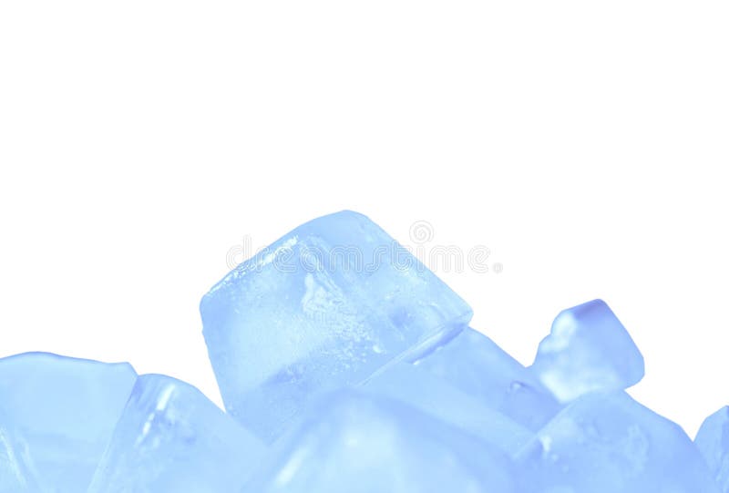 Close Up of Ice Cube Texture on White Background Stock Photo - Image of ...