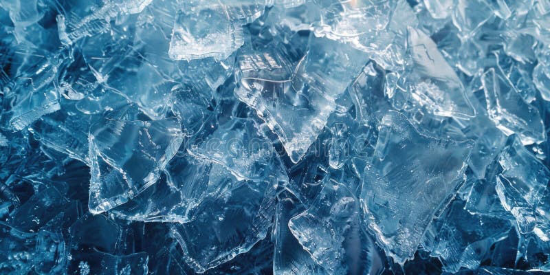 A Close Up of Ice Cubes with a Blue Tint Stock Image - Image of arctic ...