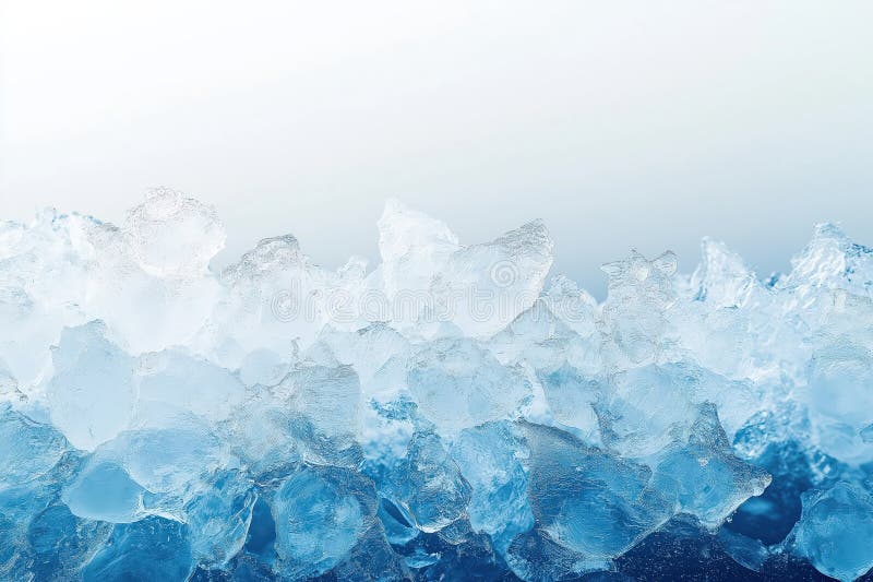 Close Up of Ice Cubes Sparkling on Gradient Background Stock Image ...