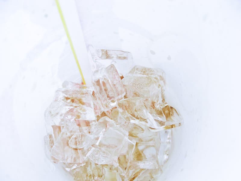 Close-up of Ice Inside Cup of Coke Stock Photo - Image of water, cold ...
