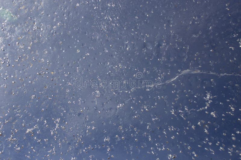 Close Up of a Ice Sheet Against Blue Spring Sky, Abstract Patterned ...
