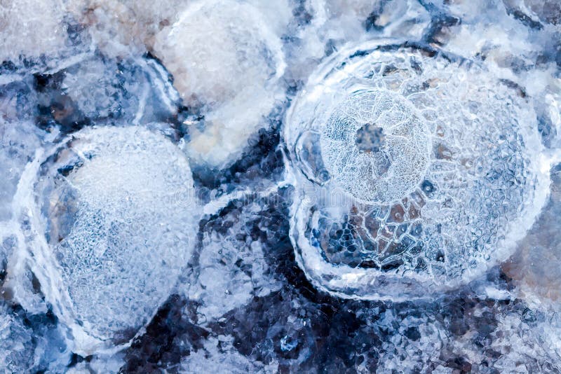 Close Up of Ice Showing the Details and Texture Stock Image - Image of ...