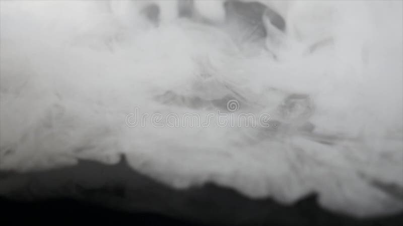 Close-up of Ice Smoke in Bowl Against Black Background Stock Footage ...