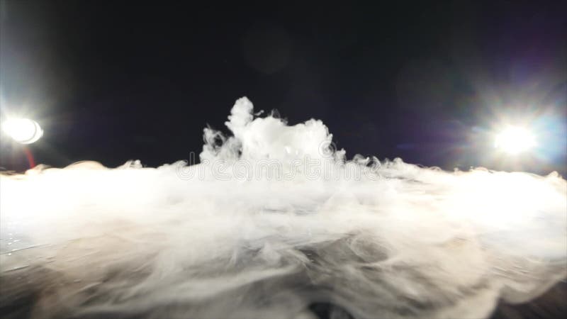 Close-up of Ice Smoke in Bowl Against Black Background Stock Video ...
