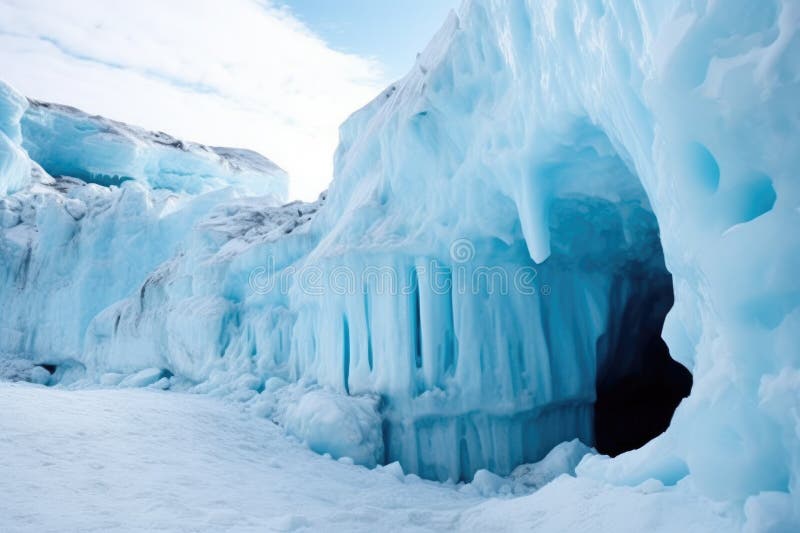 Close-up of an Ice Structure Formed on a Glacier Stock Photo - Image of ...